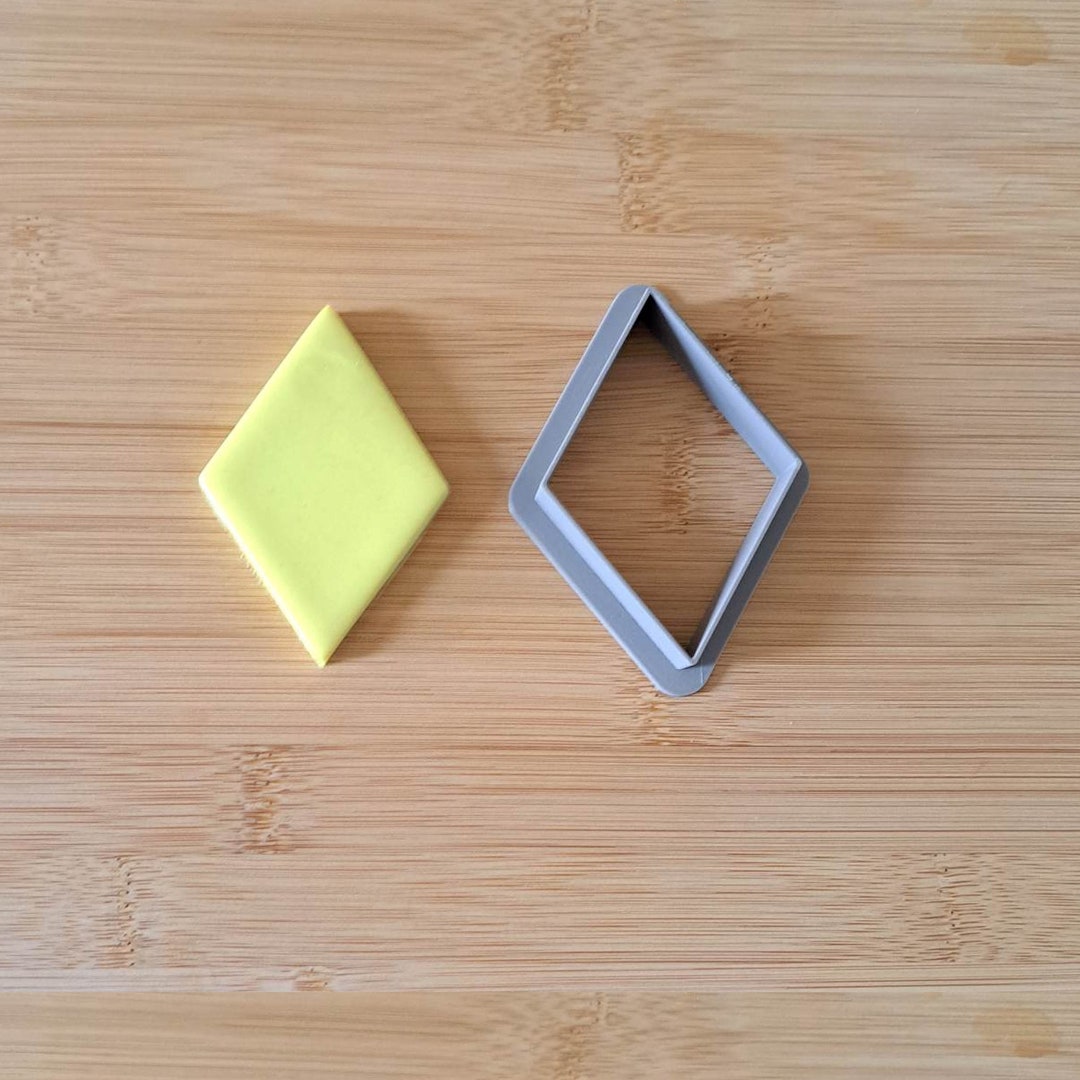 Diamond Cookie Cutter. Diamond Plaque Biscuit. 3D Printed PLA Fondant ...