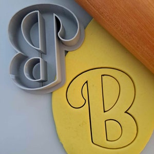 Uniquely Shaped Letter B Cookie Cutter. Initials Plaque Biscuit. 3D ...