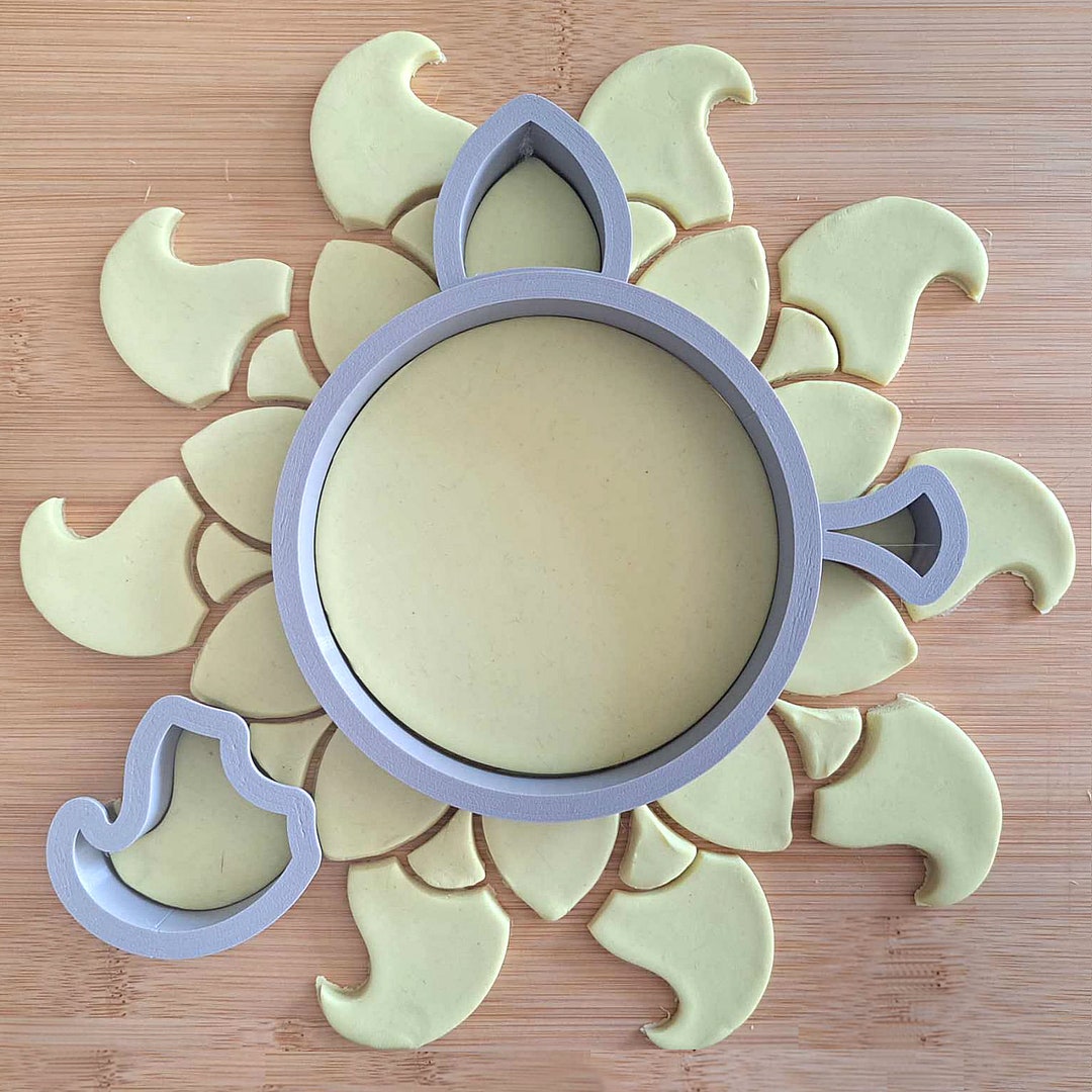 Summer Sun 4 Piece Cookie Cutter Set. Sun Mosaic Design for Dough ...