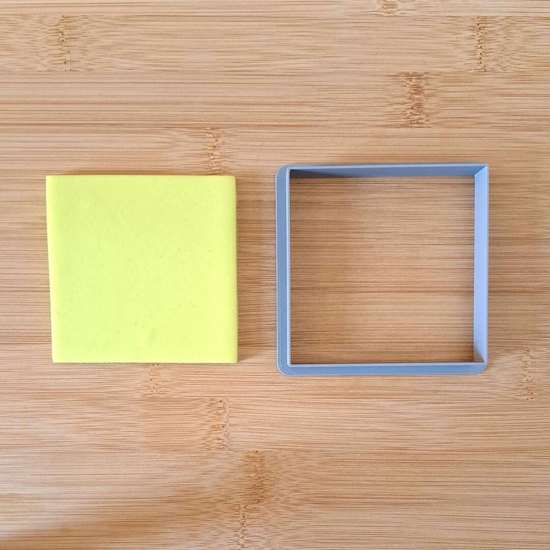 Square Cookie Cutter. Square Plaque Biscuit. 3D Printed PLA Fondant ...