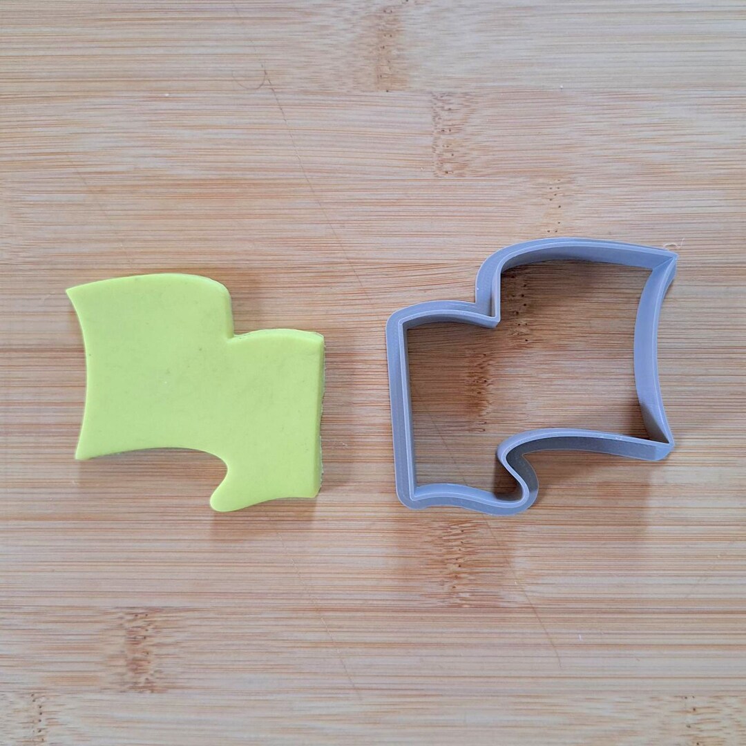 Independence Day Cookie Cutter. Waving Flag Biscuit. Patriotic 3D ...