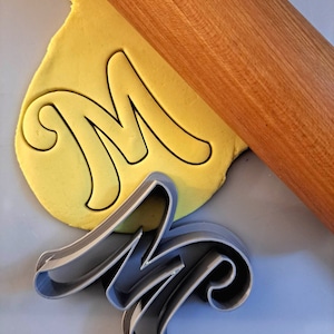 Uniquely Shaped Letter M Cookie Cutter. Initials Plaque Biscuit. 3D ...