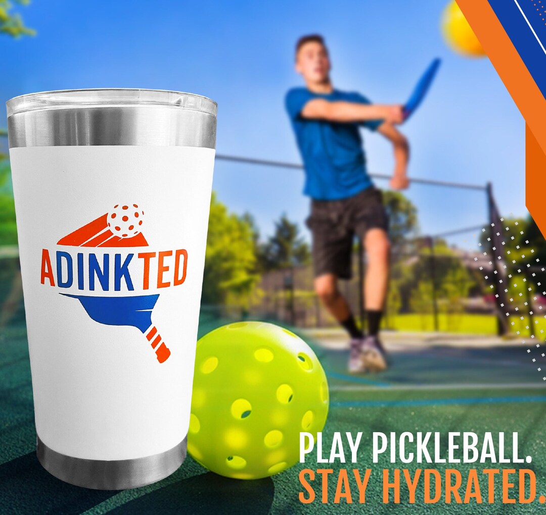 Pickleball Tumbler – 20oz Stainless Steel Insulated Cup – Funny ...