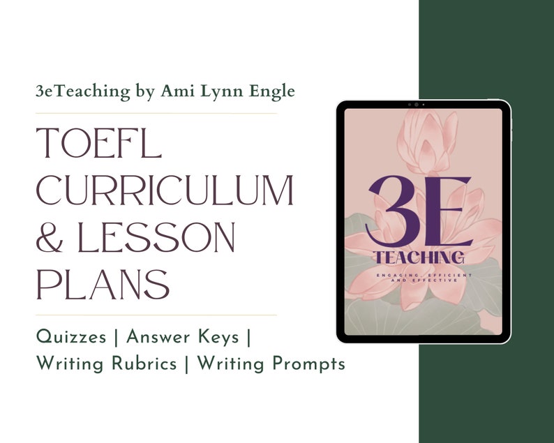 TOEFL & IELTS Curriculum Lesson Plans Writing Exam Preparation Material ...