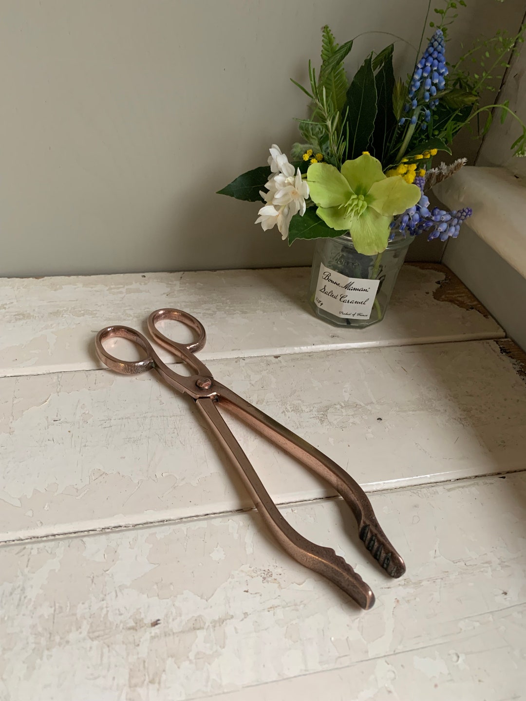 Copper Coal Tongs, Fireside Tools - Etsy