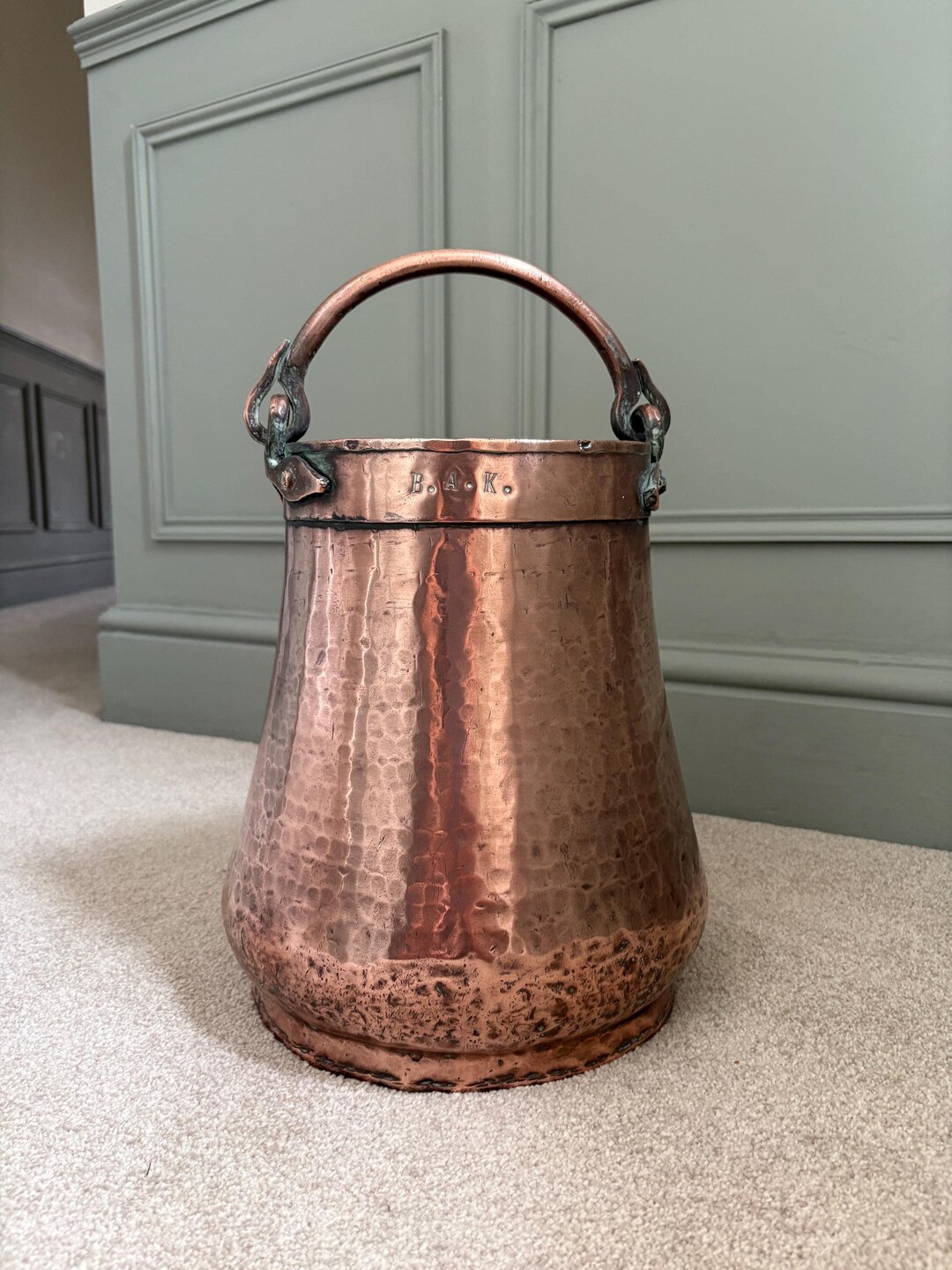 Antique Copper Milk Bucket, Well Bucket -rustic Decor. - Etsy
