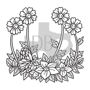 Flower Power Coloring Pages for Kids and Adults 4 Pages - Etsy