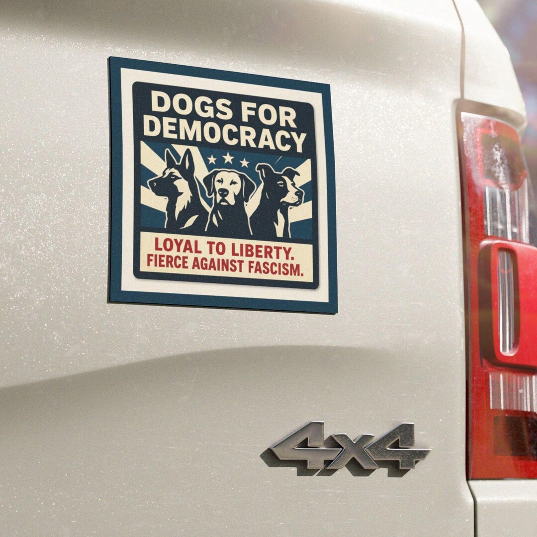 Dogs for Democracy Car Magnets - Political Car Decor, Animal Lovers ...
