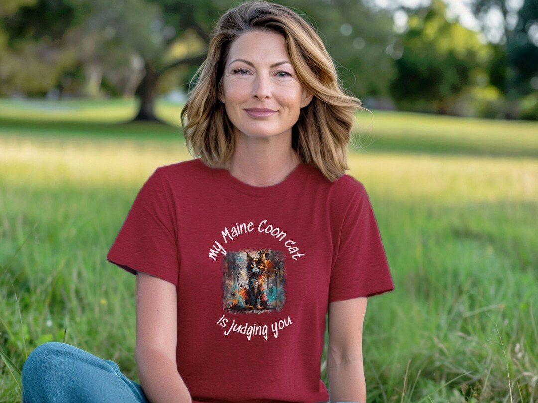 Maine Coon Cat Tee, Unisex Cat Lover Shirt, Funny Gift for Maine Coon ...
