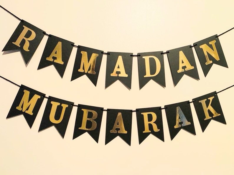 Ramadan Mubarak Banners Islamic Decor Handcrafted Banner Ramadan ...
