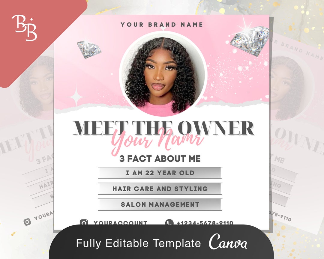 Meet the Owner Flyer | DIY Lashes Extensions Makeup MUA Salon Price ...