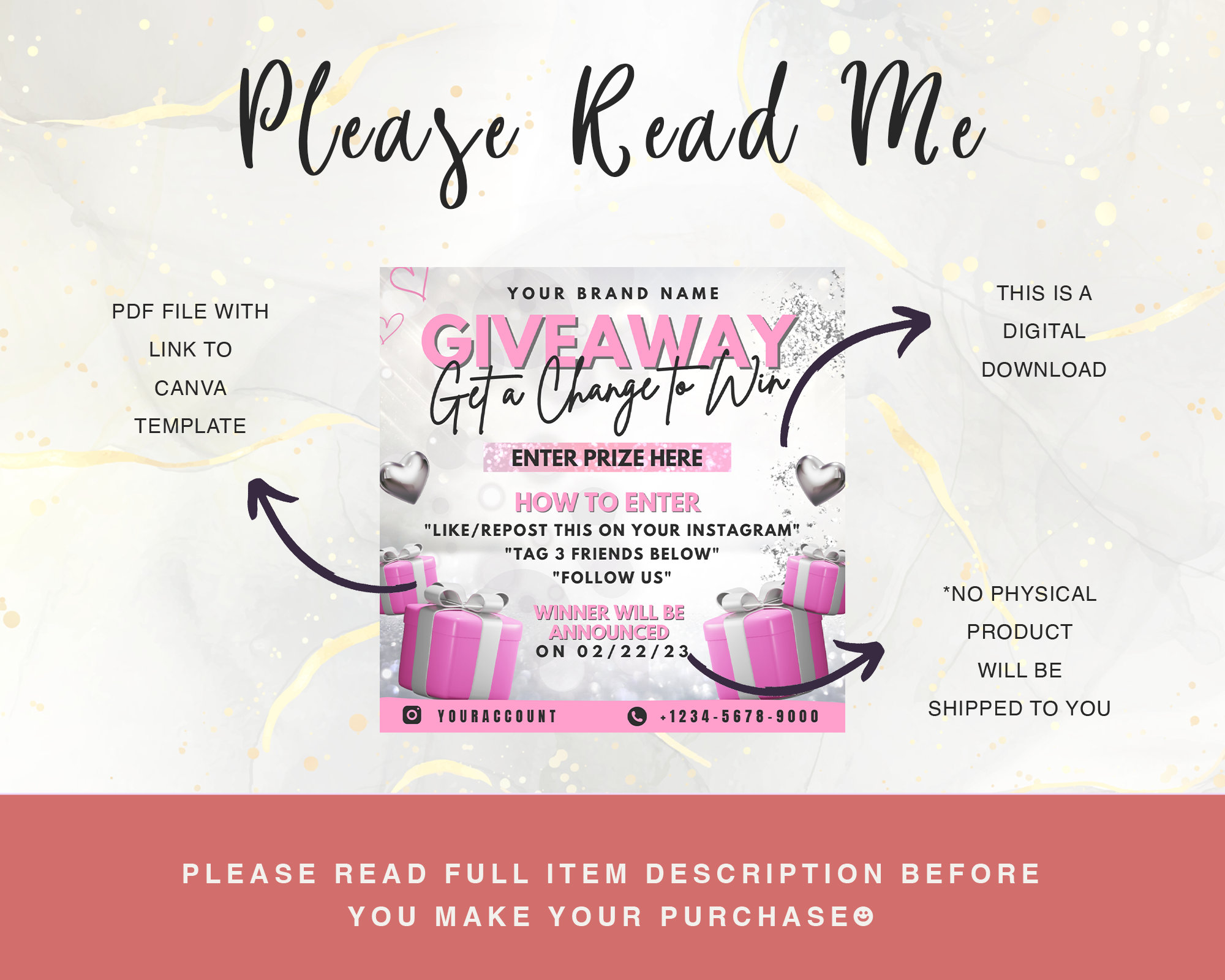 DIY Raffle Giveaway Flyer | DIY Business Branding Boutiques Lash Salon ...