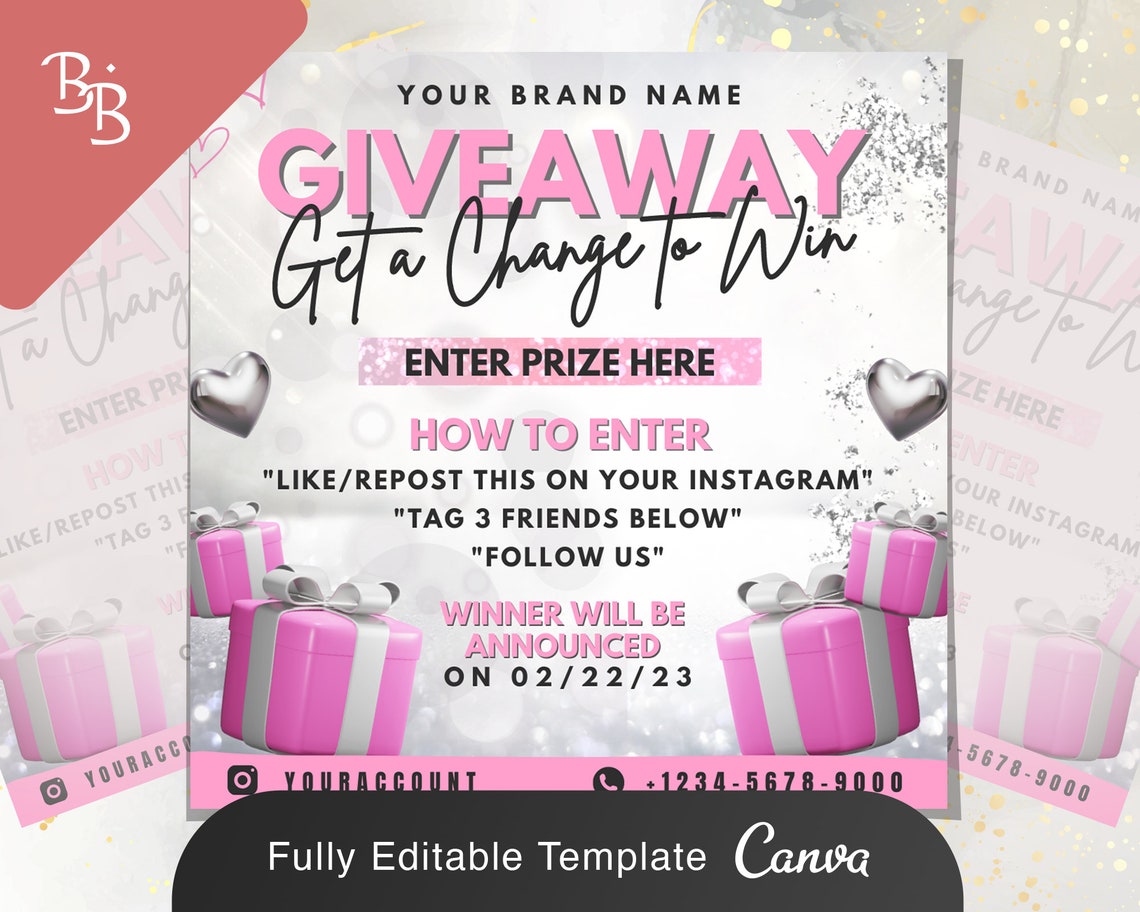 DIY Raffle Giveaway Flyer | DIY Business Branding Boutiques Lash Salon ...