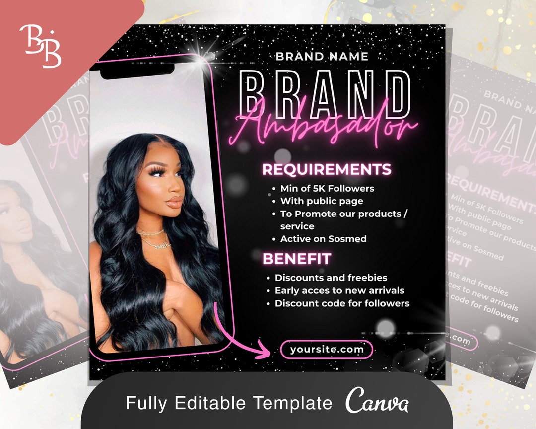Brand Ambassador Flyer | DIY Beauty Branding Lash Hair Salon ...
