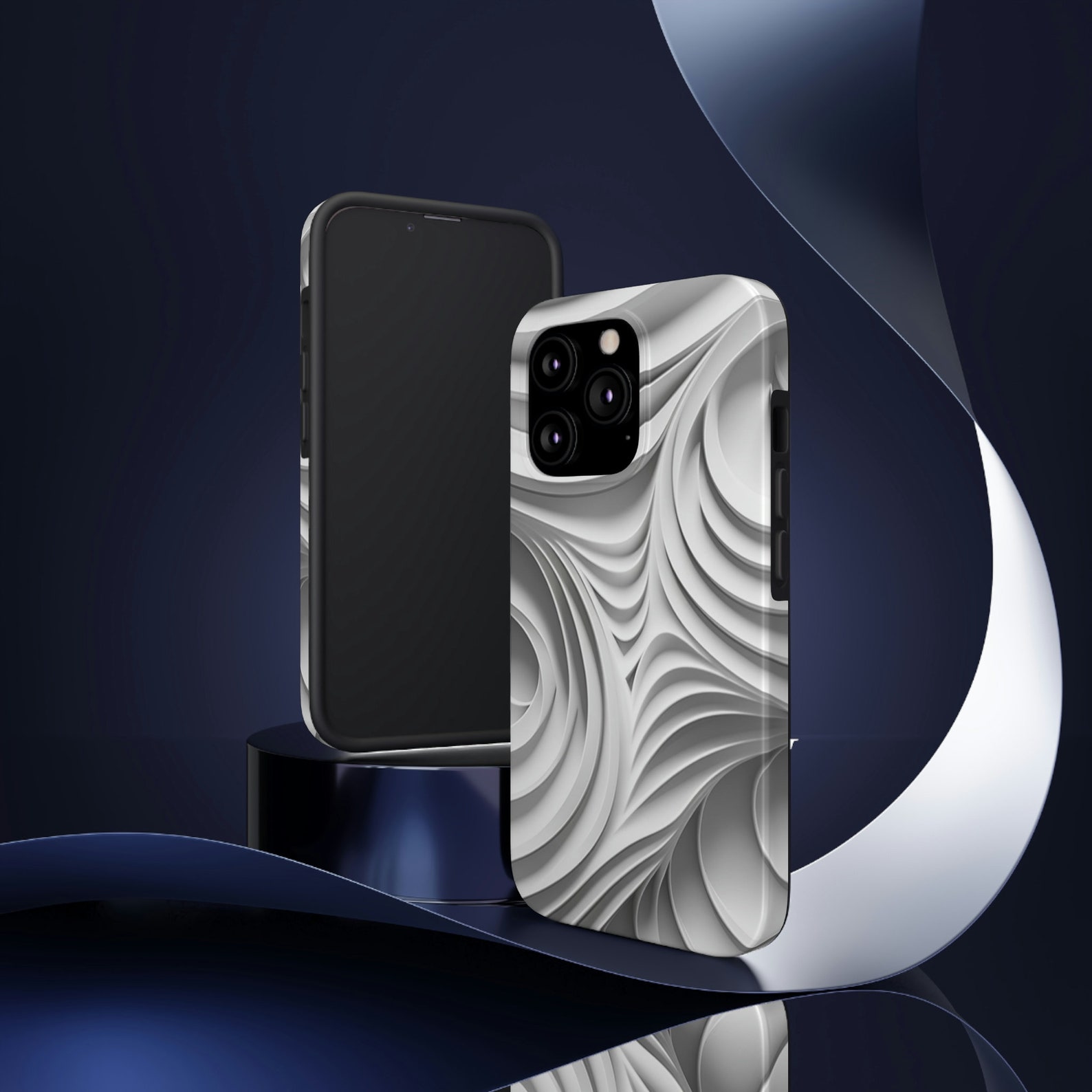 Digital Art Design Monochromatic Clay Swirl Tough Phone Cases, Case ...