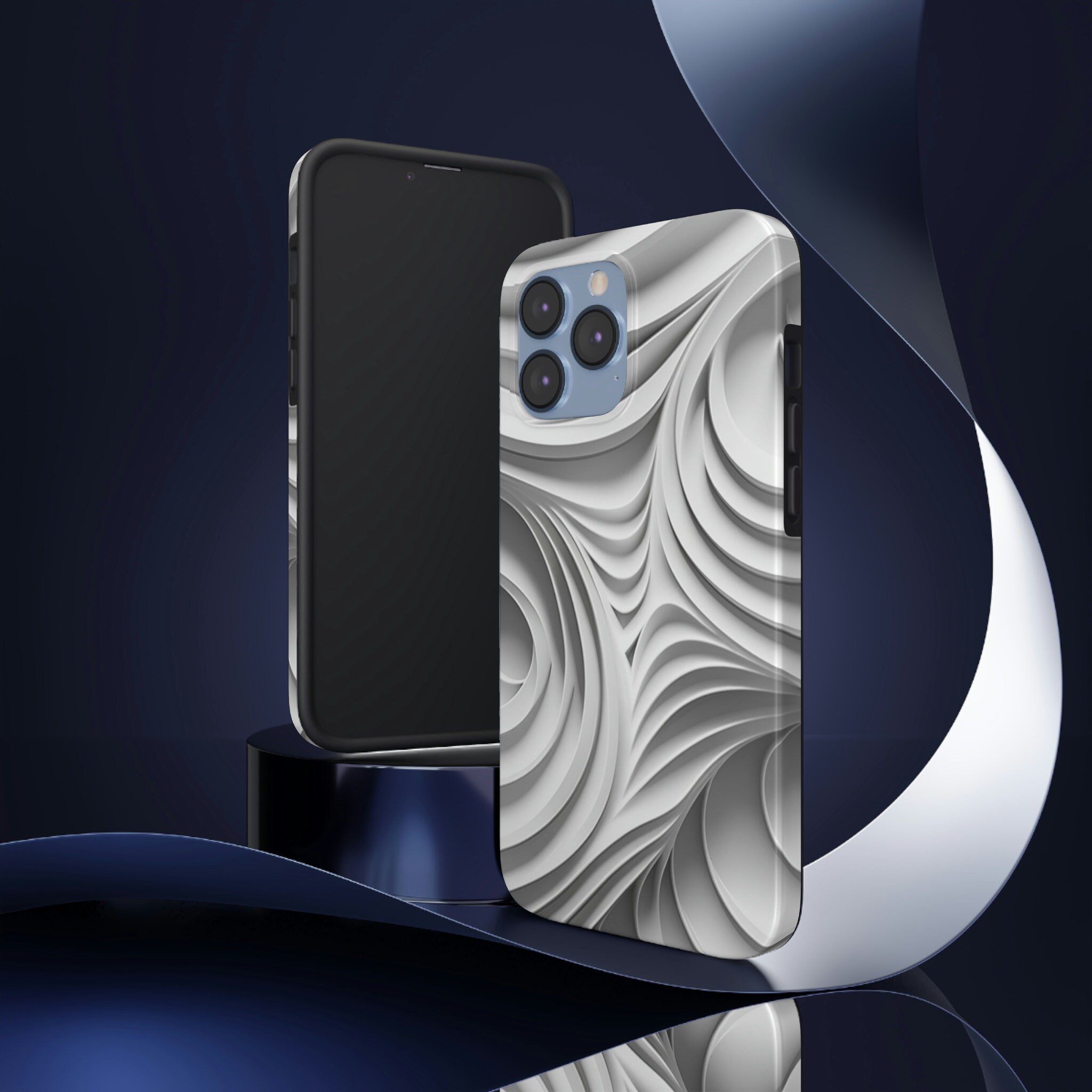 Digital Art Design - Monochromatic Clay Swirl - Tough Phone Cases, Case ...