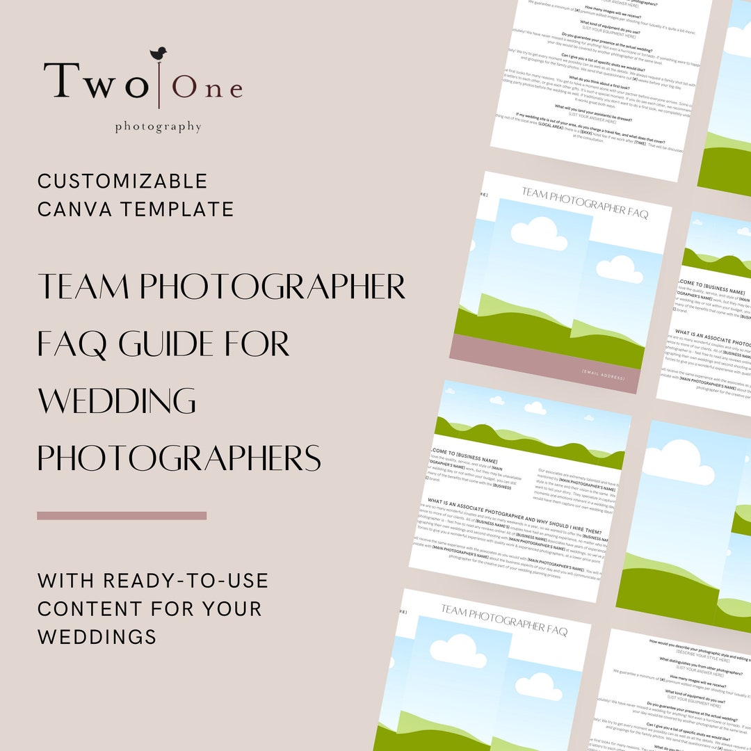 Canva Team Photographer FAQ Guide for Wedding Photographers, Wedding ...