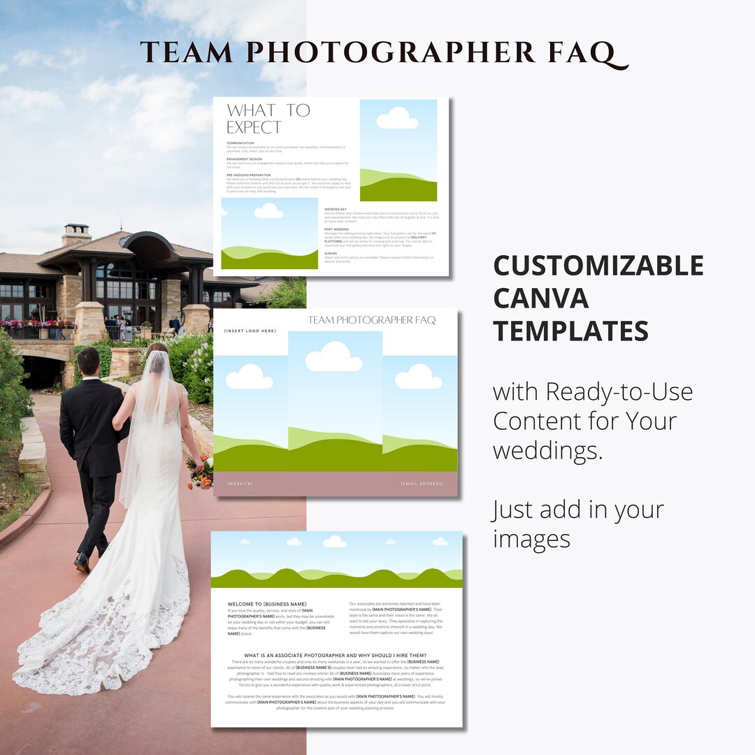 Canva Team Photographer FAQ Guide for Wedding Photographers, Wedding ...