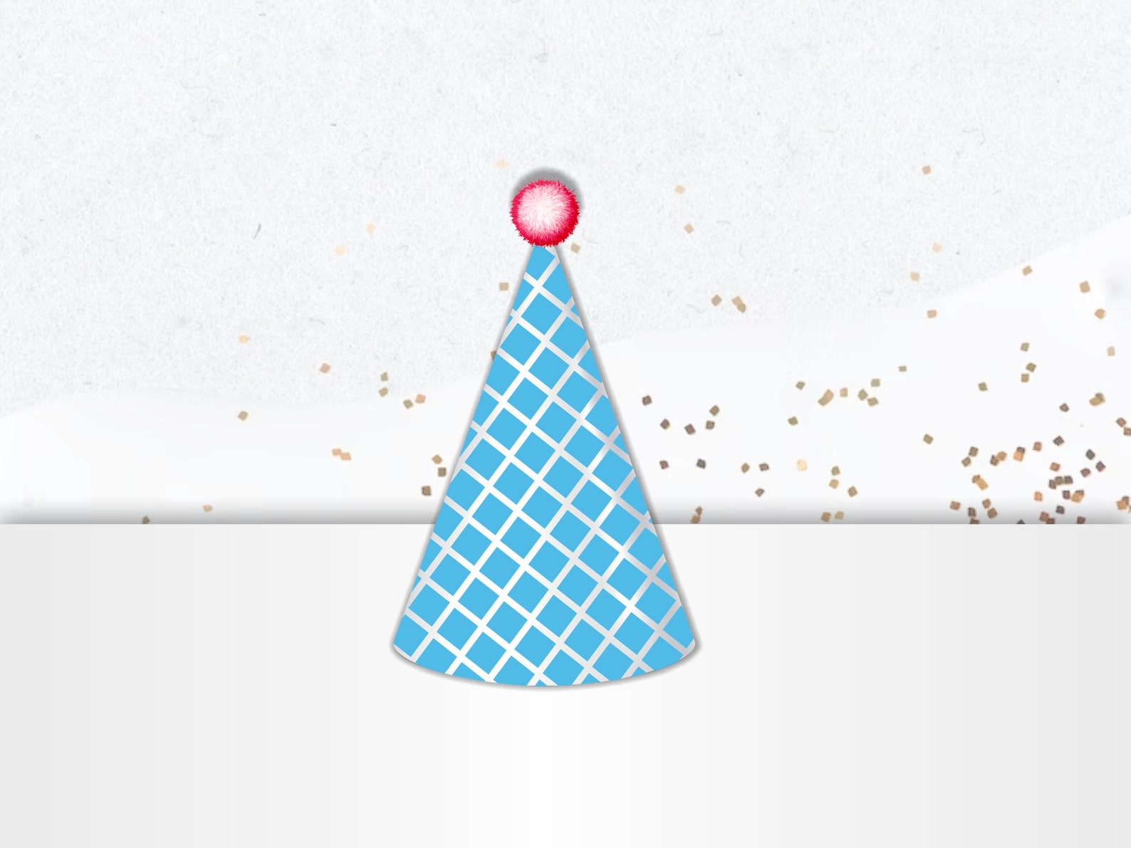 Assorted Printable Party Hat, Colored Party Hat, Birthday Party Decor ...