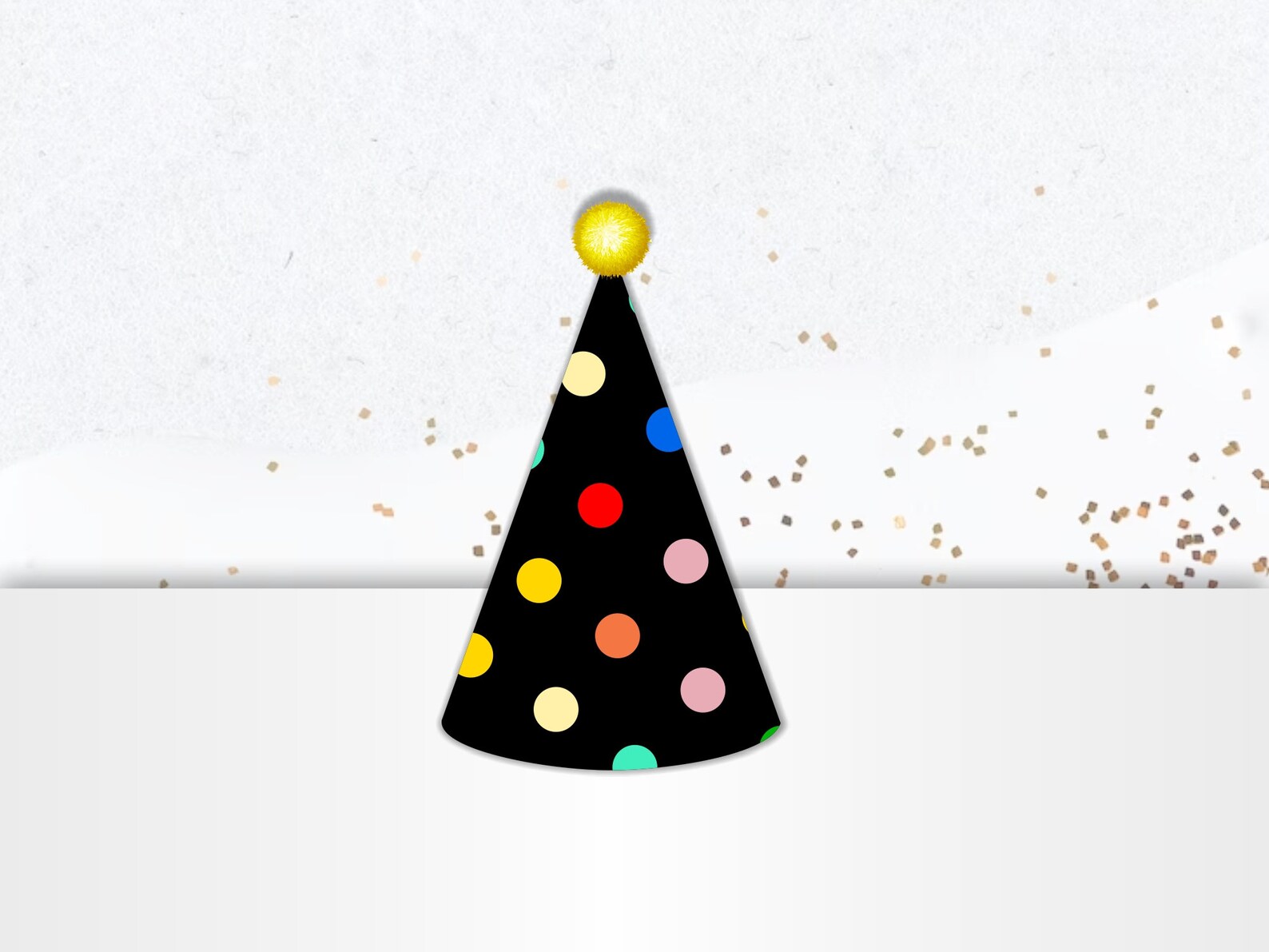 Assorted Printable Party Hat, Colored Party Hat, Birthday Party Decor ...