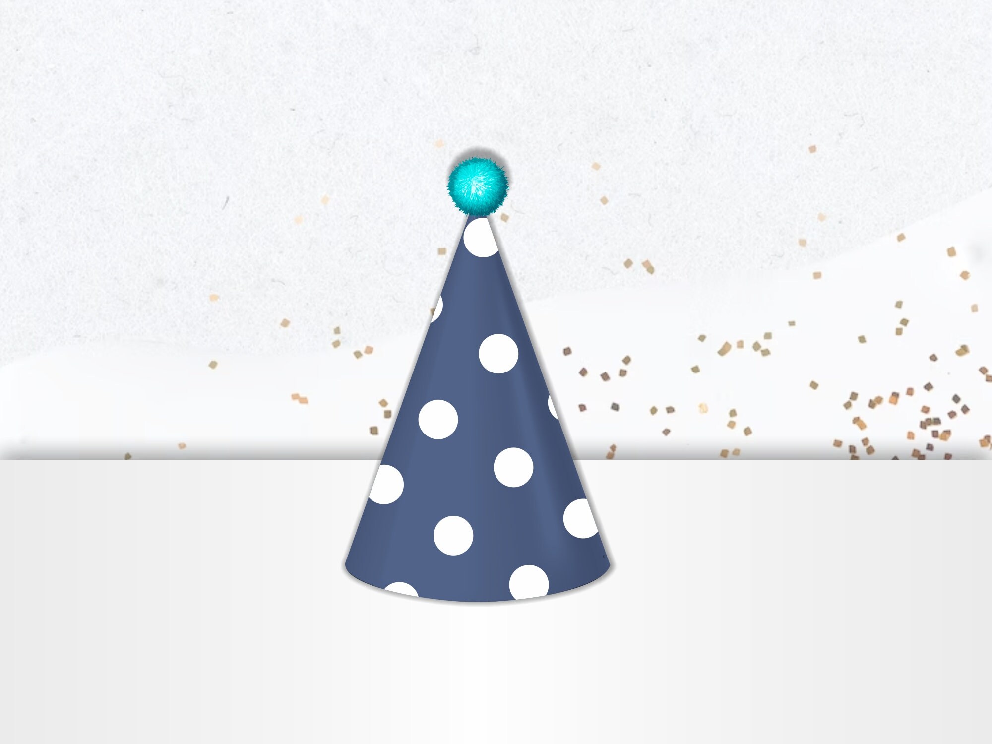 Assorted Printable Party Hat, Colored Party Hat, Birthday Party Decor ...