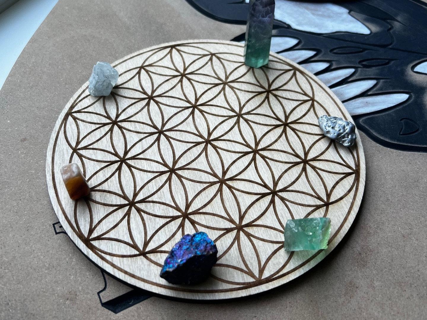 Wooden Crystal Grids Crystal Grid Crystal Display Engraved Crystal ...
