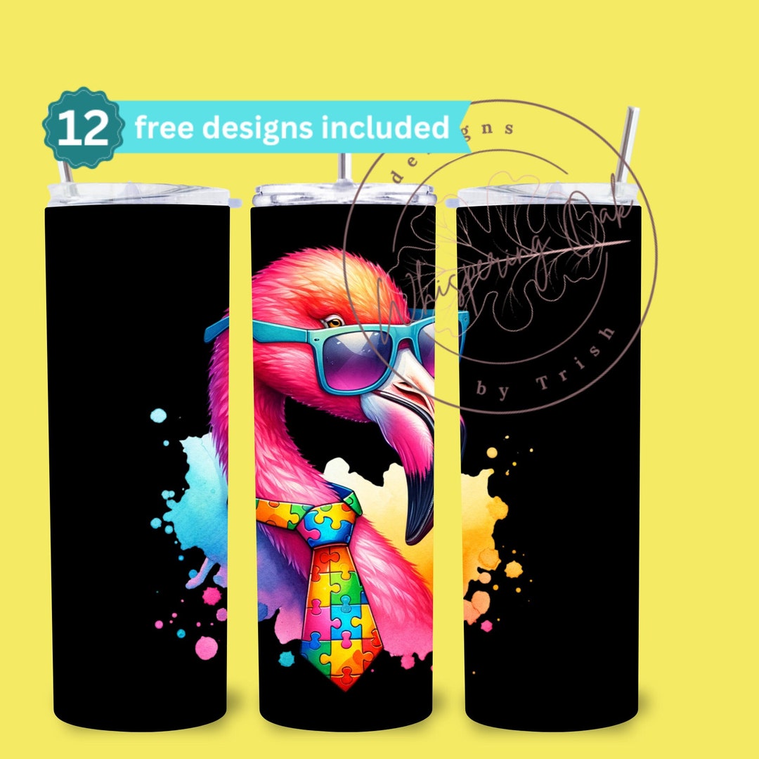 Autism Awareness 20 Oz Skinny Tumbler Wrap Sublimation Design Instant ...
