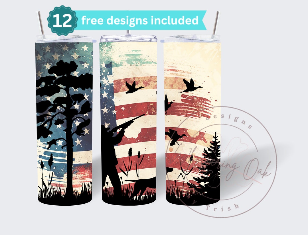 Duck Hunting 20 Oz Skinny Straight Tumbler Sublimation Design Digital ...