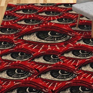 Horror Scare Eye Rug, Gothic Rugs, Fantastic Rug, Modern Rug, Outdoor ...