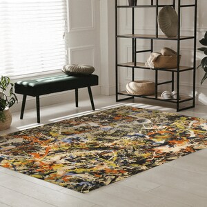 Jackson Pollock Convergence Rugs, Abstract Rug, Colorful Rugs ...