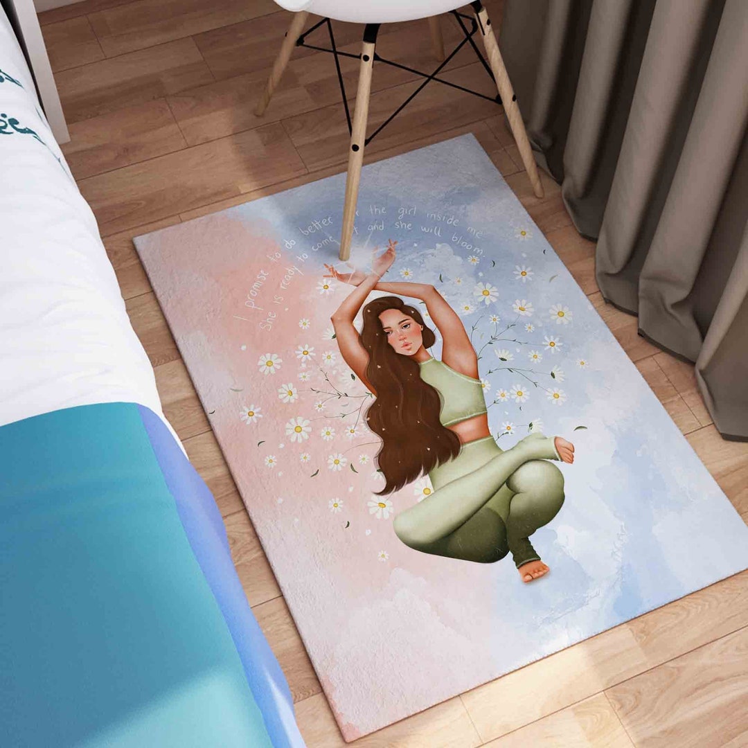 Yoga Girl Rug, Girl Rugs, Yoga Exercise Rugs, Modern Rugs, Popular Rug ...
