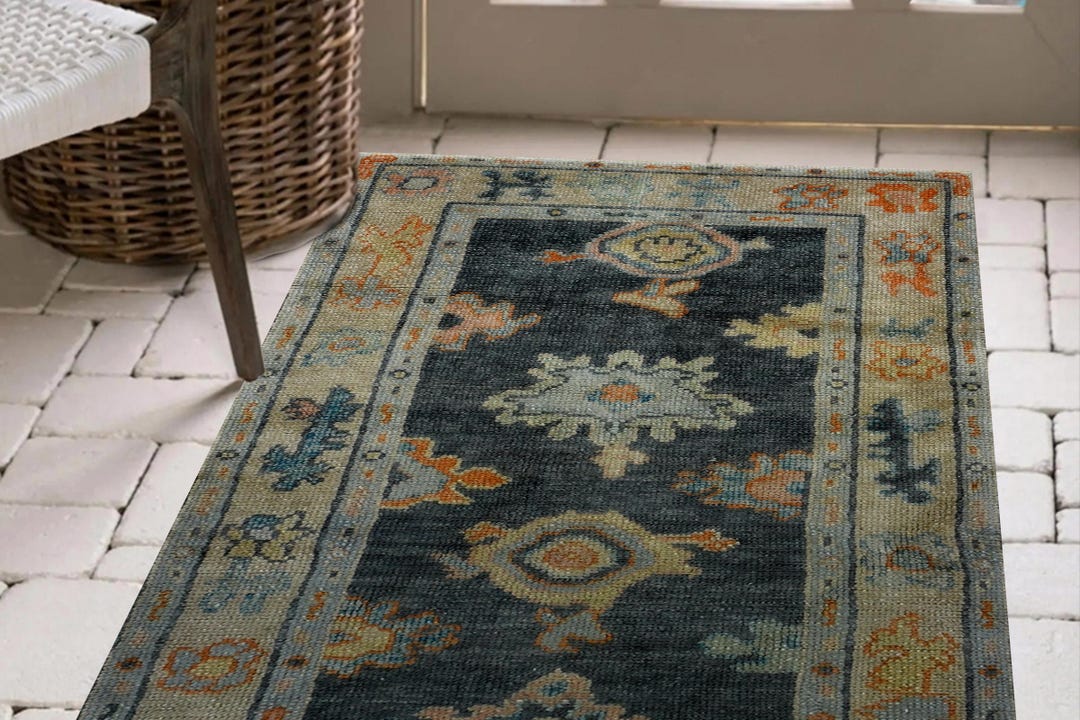 Black Rug, Medallion Pattern Rugs, Ethnic Pattern Rug, Antique Style ...