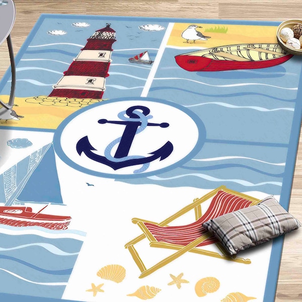 Nautical Rug - Etsy