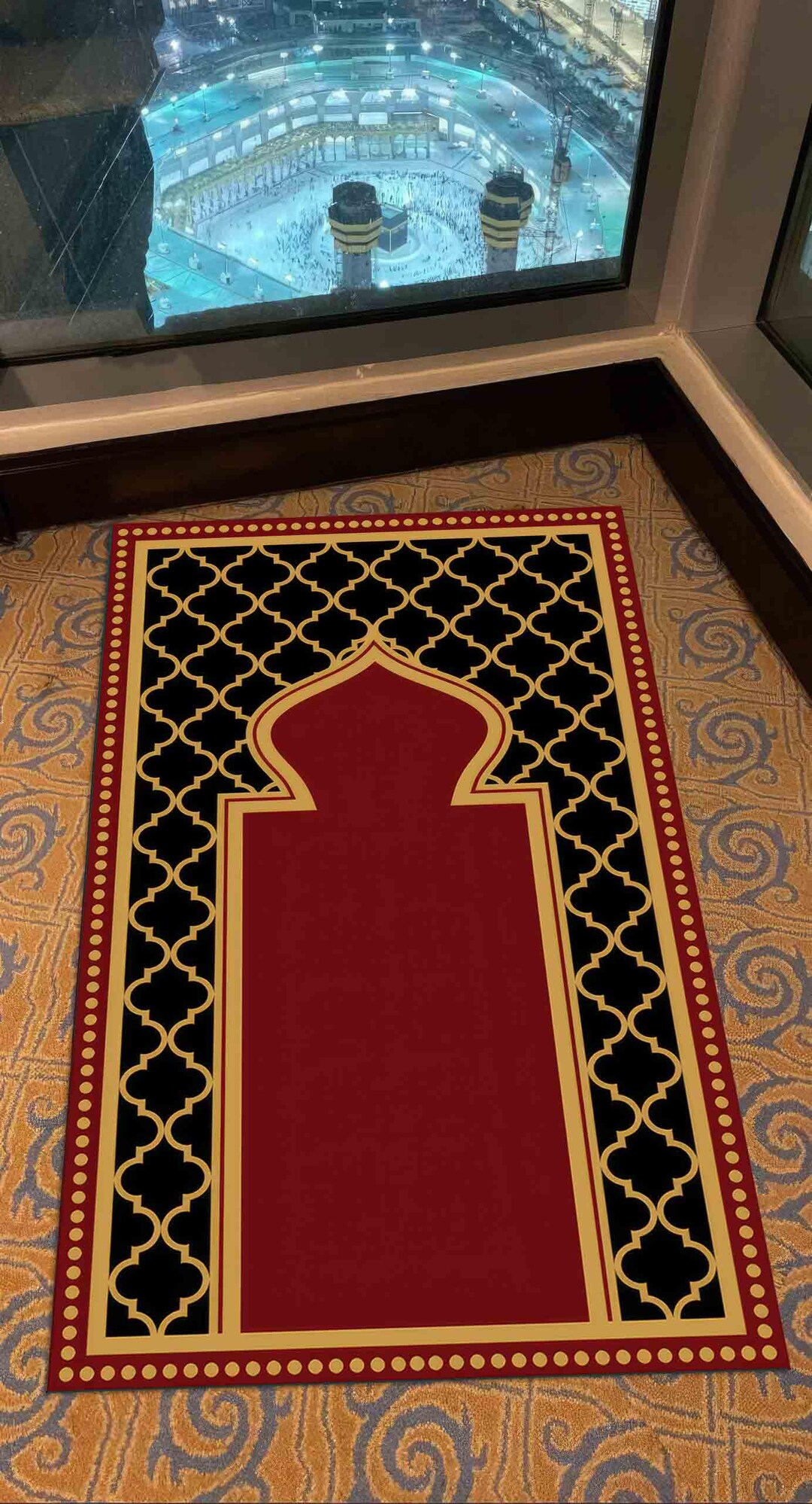 Red and Yellow Prayer Rugs, Religious Rug, Spiritual Rug, Muslim ...