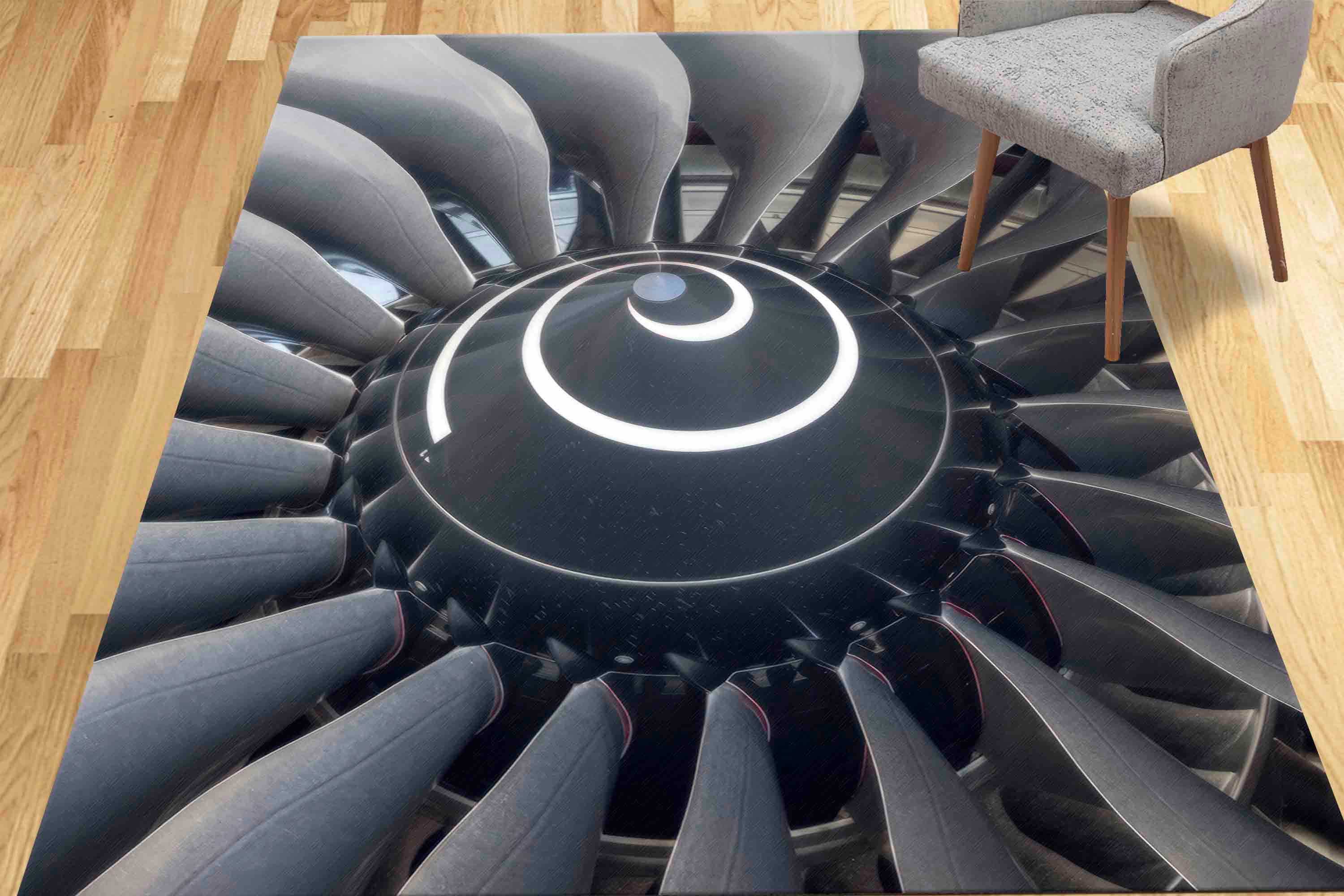 Aircraft Engine Rug Office Rugs Aircraft Rugs Modern Rug - Etsy