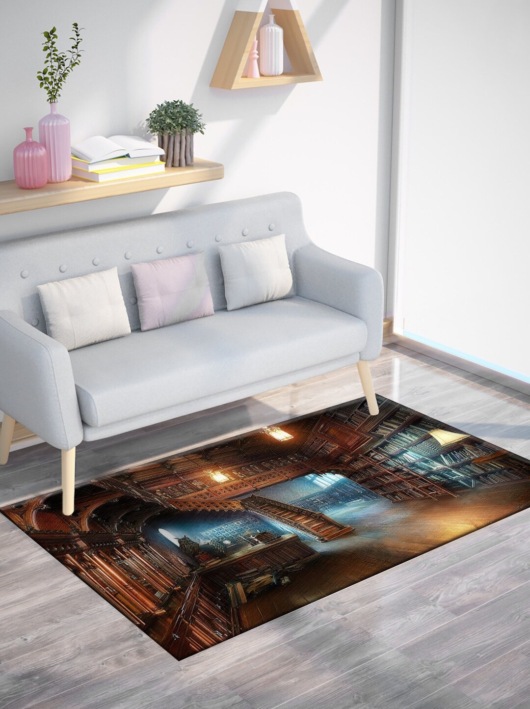 Entryway Rug, Luxury Rug, Office Decor Rug, Personalized Gifts, Library ...