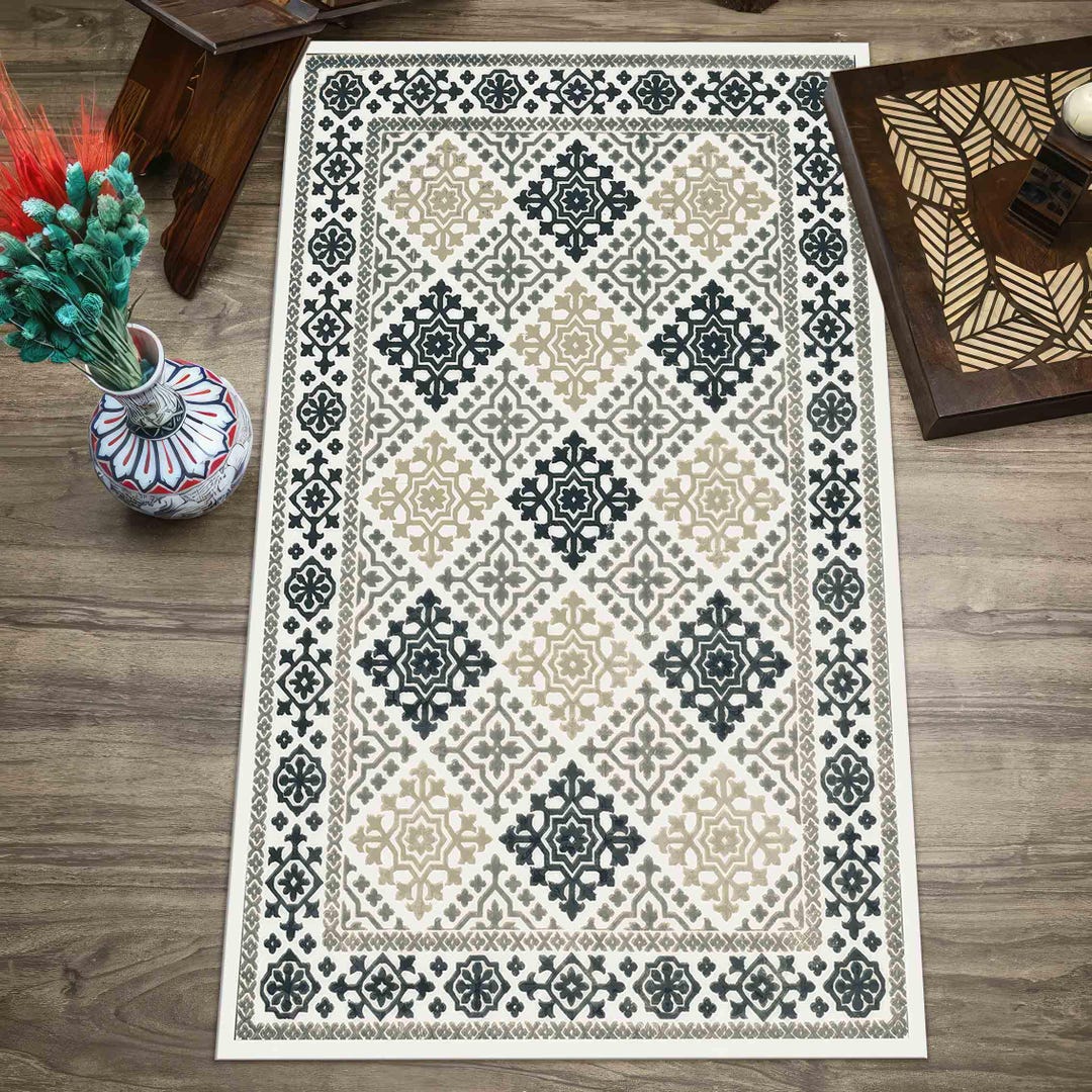 Beige and Gray Prayer Rugs, Spiritual Rug, Religious Rugs, Modern Rug ...
