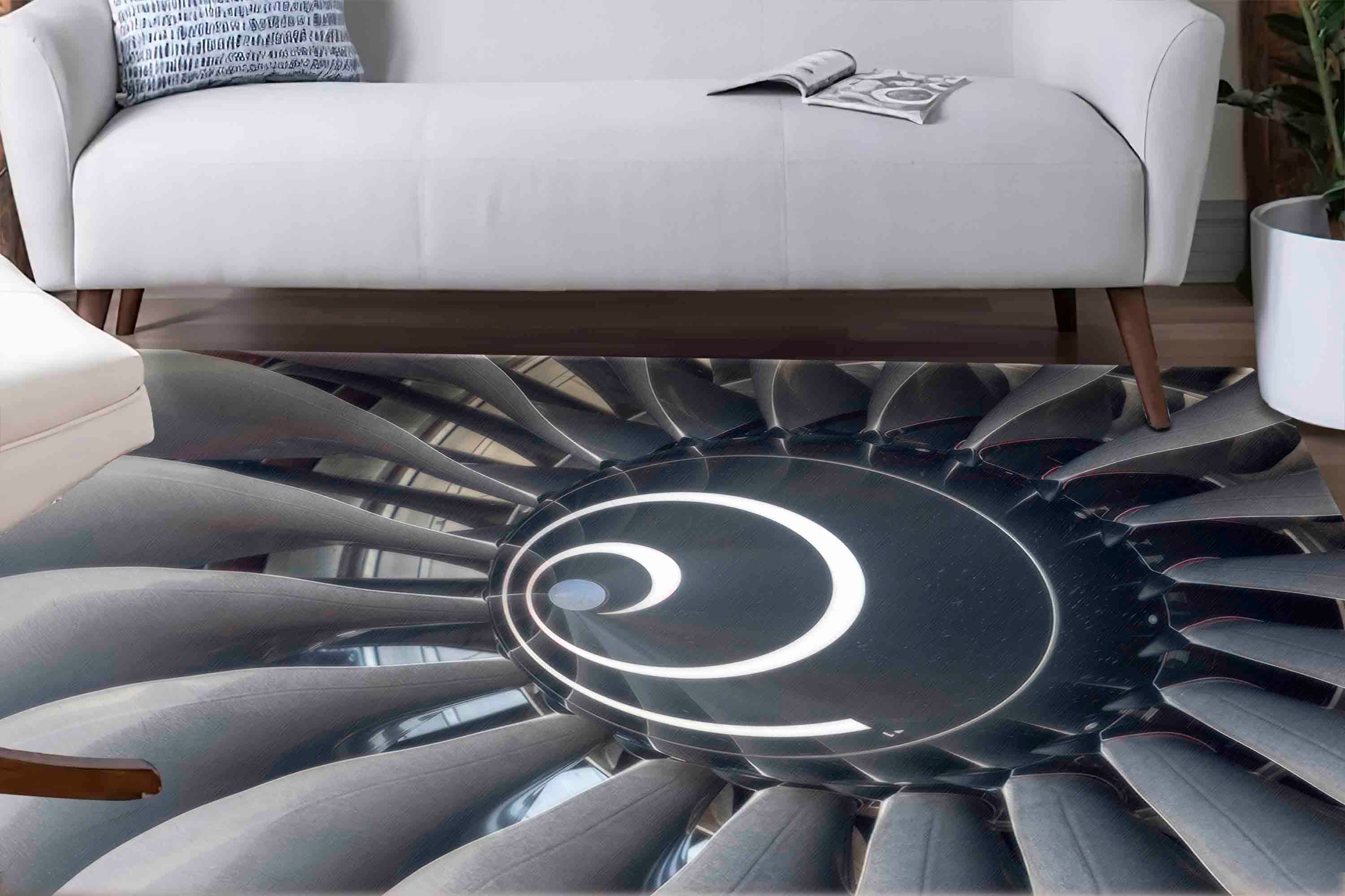 Aircraft Engine Rug Office Rugs Aircraft Rugs Modern Rug - Etsy
