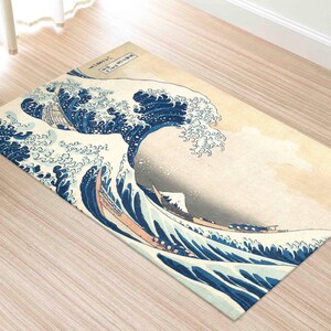 The Wave off Kanagawa Rugs Wave Landscape Rugs Seascape Rug - Etsy