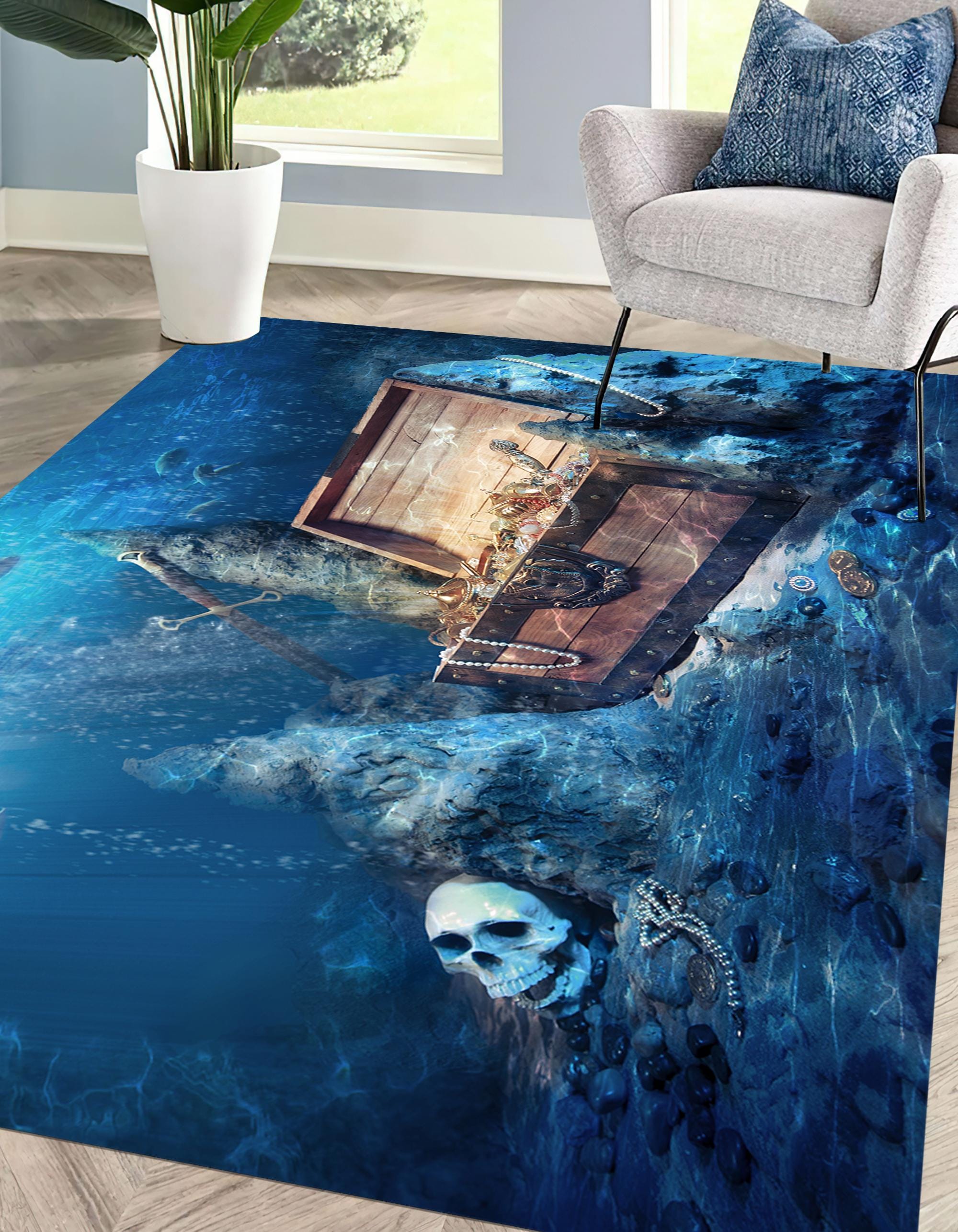Treasure Chest Rugs, Pirates Rug, Kids Room Rugs, View Rugs, Gift for ...