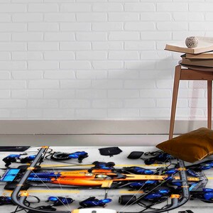 Norris Mclaren F1 Rugs, Formula 1 Rugs, Man Cave Rugs, Garage Rug, Boy ...