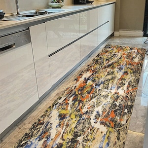 Jackson Pollock Convergence Rugs, Abstract Rug, Colorful Rugs ...