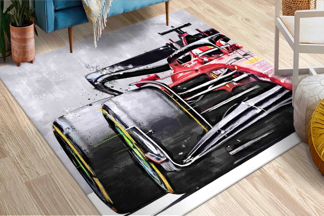 Formula 1 Rugs, Man Cave Rug, Racing Car Rug, Car Rug, 3D Printeds Rug ...