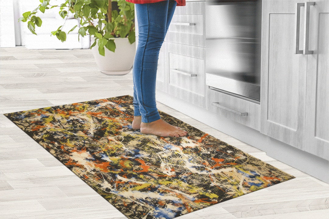Jackson Pollock Convergence Rugs, Abstract Rug, Colorful Rugs ...