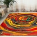 Jackson Pollock Convergence Rugs, Abstract Rug, Colorful Rugs ...
