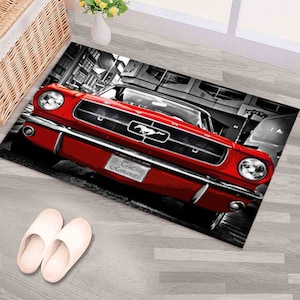 Ford Mustang Shelby Rug, Mustang Rugs, Shelby Rugs, Garage Rugs, Pet ...