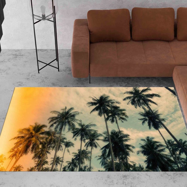 Palm Tree Rug - Etsy