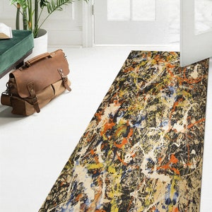 Jackson Pollock Convergence Rugs, Abstract Rug, Colorful Rugs ...