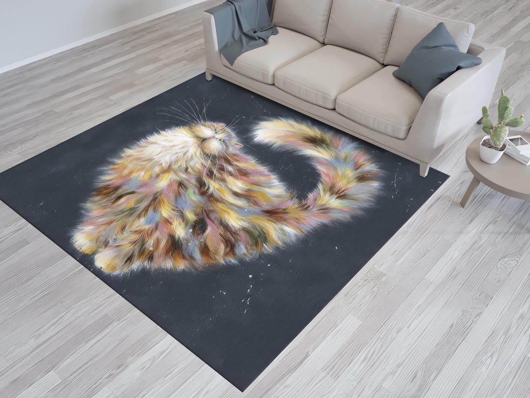 Abstract Cat Rugs, Cat Lover Rugs, Cat Rugs, Animal Rug, Outdoor Rug ...
