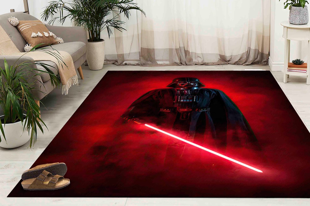 Starwars Rug, Man Cave Rugs, Red Rugs, Modern Rug, Large Rug, Red Rug ...